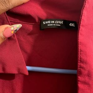 Tops | Plus Size Red Wrap Blouse | Poshmark